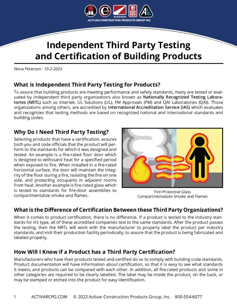 Technical-Article-Third-Party-Testing | Maxam Metal Products
